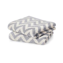 Tchibo - 2 Jacquard-Handt&uuml;cher - wei&szlig;