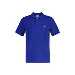 Gant Herren Poloshirt "Poloshirt Regular Shield Pique Polo 1er Pack", blau, Gr. M, Obermaterial: 100% Baumwolle CO., Shirts