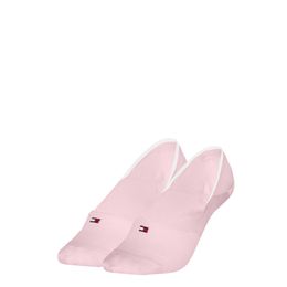 Tommy Hilfiger Damen F&uuml;&szlig;linge "TH WOMEN FOOTIE MC 2P SHINE", Gr. 39, rosa, Materialmix, Socken, mit silikonisierten Fersenstreifen