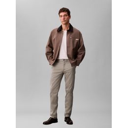 Calvin Klein Herren Stoffhose "SLIM REFINED COTTON STRETCH TROU", beige, Gr. 40, unifarben, Web, Obermaterial: 90% Baumwolle, 8% Elastomultiester, 2%