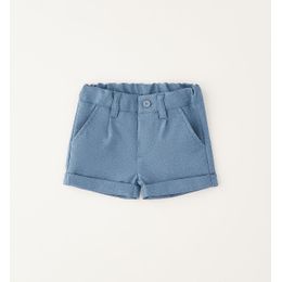 MINIBANDA M&auml;dchen Shorts "BABY BOY SUMMER TROUSER", blau, Gr. 80, 73% Polyester, 25% Viskose, 2% Elasthan, Hosen