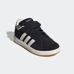 M&auml;dchen Sneaker "GRAND COURT 00S KIDS", adidas Sportswear, Gr. 33, wei&szlig;, Leder, Textil, Schuhe, Design auf den Spuren des adidas Campus 00, f&uuml;r