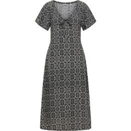 Mustang Damen Midikleid "Damen Style Marysville"schwarz, Gr. 38, Popeline, 100% Viskose, Kleider