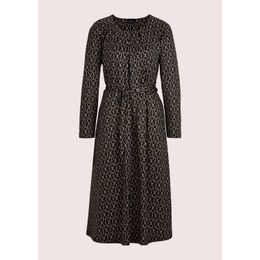 Madeleine Mode MADELEINE Damen Sommerkleid "Kleid Elegantes Kleid mit grafischem Muster", schwarz, Modern, Gr. 46, Obermaterial: 95% Polyester PES. 5% Elasthan EL.,