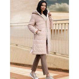 Classic Basics Damen Steppmantel, braun, Gr. 40, unifarben, unifarben mit Farbeinsatz, unifarben mit Farbeins&auml;tzen, 100% Polyester, Wattierung:100%