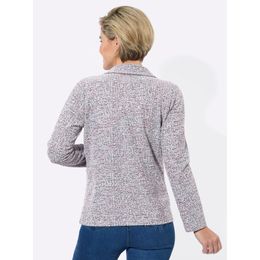 Classic Basics Damen Shirtjacke "Boucl&eacute;-Jacke", rosa, Gr. 40, gemustert, mehrfarbig, 98% Polyester, 2% Elasthan, Shirts