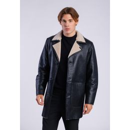Freaky Nation Herren Kurzmantel "Silent Power-FN", schwarz, Gr. S, Oberstoff: 100% Leder. Futter: 100% Polyester, M&auml;ntel
