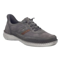 Josef Seibel Herren Slip-On Sneaker "New Anvers 26", Gr. 50, grau, Leder, kontrastfarbene Details, Schuhe, Halbschuh, Slipper, Komfortschuh in