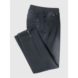Inspirationen Damen 7/8-Jeans, schwarz, Gr. 23, unifarben, 78% Baumwolle, 20% Polyester, 2% Elasthan, Jeans
