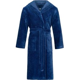 Herrenbademantel Bugatti, L:120cmmarineblau, Microfaser-Webfrottier, Hausm&auml;ntel, "Roberto", mit Kapuze
