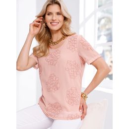Classic Basics Damen Shirtbluse, rosa, Gr. 48, unifarben, 100% Polyester, Blusen