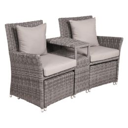 Tchibo - Relaxsessel &raquo;Calgary&laquo; mit 2 Hockern - 155x70x90cm - hellbraun -