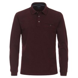 Casamoda Herren Langarm-Poloshirt "Casamoda Polo-Shirt Langarm uni", rot, Gr. L, 62% Baumwolle, 38% Polyester, Shirts