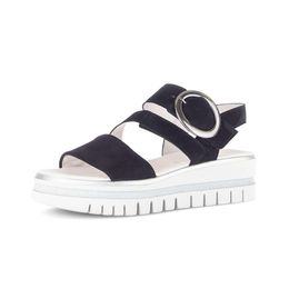 Gabor Damen Plateausandaletten "Plateau Sandale", Gr. 39, schwarz-wei&szlig;, Schuhe