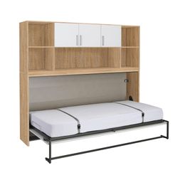 Rauch Querklappbett &raquo;Albero&laquo; mit Regalelement - 214x115x197cm - braun -