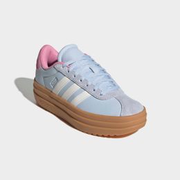 M&auml;dchen Plateausneaker "VL COURT BOLD", adidas Sportswear, Gr. 39, blau, Leder, Synthetik, Schuhe, Inspiriert vom adidas Gazelle Bold, f&uuml;r Kinder &
