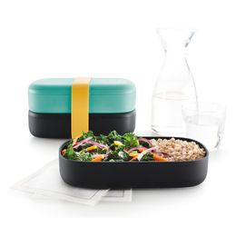 Tchibo - Lunch-Box-Set mit Besteck - schwarz