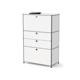 Tchibo - Kommode Metall &raquo;Cn3&laquo; mit 2 Klappenf&auml;chern und 2 Schubladen - 77x40x120,3cm - chrom -