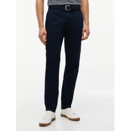 Tommy Hilfiger Herren Chinohose "CORE HARLEM ESSENTIAL", blau, Gr. 36, unifarben, Twill, Obermaterial: 97% Baumwolle, 3% Elasthan, Hosen, Tapered Fit