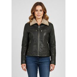 Mauritius Damen Lederjacke "MWNaedda", schwarz, Gr. XXL, Obermaterial: 100% Schafsleder. Futter: 100% Baumwolle. Kragen: 100% Polyester. &Auml;rmelfutter: