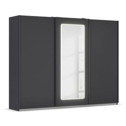 Rauch Schwebet&uuml;renschrank &raquo;Abraxxas&laquo; mit dimmbarer Spiegelbeleuchtung - 271x62x212cm - grau -