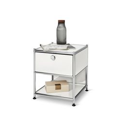 Tchibo - Beistelltisch mit Schublade Metall &raquo;Cn3&laquo; - 40x40x46,5cm - chrom -