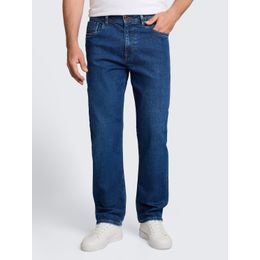 Tom Tailor Herren 5-Pocket-Jeans, blau, Gr. 38, unifarben, Denim/Jeans, Obermaterial: 99% Baumwolle, 1% Elasthan, Jeans, im Relaxed Fit / mit Stretch
