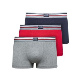 Jockey Herren Trunk "Cotton Stretch", Gr. L, grau, Single Jersey, Obermaterial: 95% Baumwolle, 5% Elasthan, unifarben, Unterhosen, mittlere Bundh&ouml;he