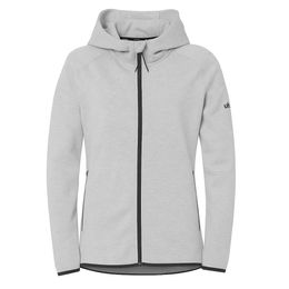Uhlsport Damen Trainingsjacke "Kapuzenjacke ID Women", grau, Gr. L, Obermaterial: 72% Baumwolle CO(Bio). 28% Polyester Pol. recyc.., Jacken