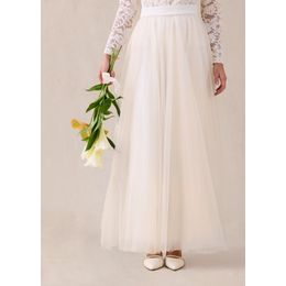 bonprix Damen Maxirock, beige, festlich, Gr. 46, Obermaterial: 100% Polyester. Einsatz: 100% Polyester. Futter: 100% Polyester, R&ouml;cke, mit zarter
