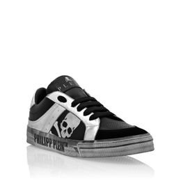 Philipp Plein Herren Sneaker "Retrokickz", Gr. 37, schwarz-wei&szlig;, Schuhe