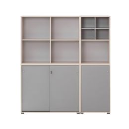 Tchibo - 5-teiliges B&uuml;rom&ouml;bel-Set &raquo;Serie 400&laquo; - 100,1x41x83,6cm - silber -