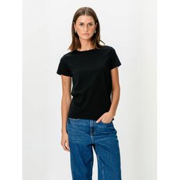 TEESHOPPEN Damen Kurzarmhemd "TEESHOPPEN T-shirt Basic", schwarz, Gr. L, Obermaterial: 100% Baumwolle, Hemden