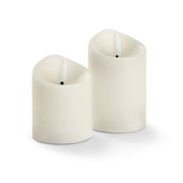 Tchibo - 2 LED-Echtwachskerzen - creme