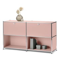 Tchibo - Sideboard Metall &raquo;Cn3&laquo; mit 2 versetzbaren Klappenf&auml;chern - 152x40x82,5cm - chrom -