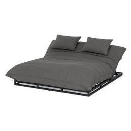 Tchibo - Premium-Doppel-Liege mit verstellbarem Kopfteil und Sunbrella -Stoff - 154x174x11cm - schwarz -