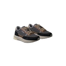 Calvin Klein Herren Sneaker "CITY RUNNER LACEUP NY-REC SU", Gr. 43, grau, Leder, Textil, Mesh, aufgeraut, kontrastfarbene Details, Basic, Schuhe,