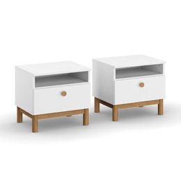Rauch 2 Nachttische &raquo;Freyja&laquo; - 57x42x44cm - braun -