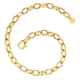Glanzst&uuml;cke M&uuml;nchen Damen Charm-Armband "GSM2168", 19, Silber 925 (Sterlingsilber), gold, GLANZST&Uuml;CKE M&Uuml;NCHEN, Silber 925 (Sterlingsilber), Armb&auml;nder, aus Sterling Silber