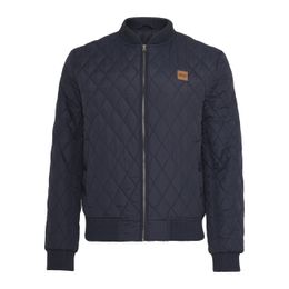 Urban Classics Herren Allwetterjacke "Urban Classics Herren Diamond Quilt Jacket", blau, Gr. M, unifarben, 100% Polyester, Jacken