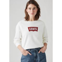 Levi's LEVI'S Damen Sweatshirt "GR ICONIC HERITAGE CREW"wei&szlig;, Gr. XS, bedruckt, Sweatware, Obermaterial: 100% Baumwolle, Sweatshirts, Bequeme Passform