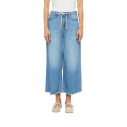 s.Oliver Damen Weite Jeans "Jeans Suri", blau, Gr. 38, unifarben, Denim/Jeans, Obermaterial: 61% Lyocell, 39% Baumwolle, Jeans, im Five-Pocket Style