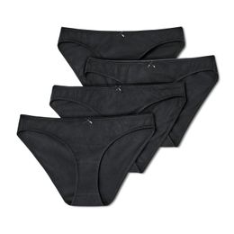 Tchibo - 4 Slips - Damen - Gr. L - schwarz