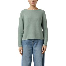 comma, COMMA Damen Strickpullover, gr&uuml;n, Gr. 38, unifarben, Strick, Obermaterial: 60% Baumwolle, 40% Polyester, Pullover, mit feinem Struktur-Muster