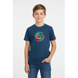 Trollkids M&auml;dchen Bade-Shirt "Kids Sognefjord T", blau, Gr. 116, Jersey, Obermaterial: 100% Polyester, Bikini-Oberteile, mit UV-Schutz, atmungsaktiv,