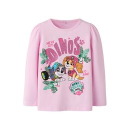 name it Shirt 'NMFJette Paw' M&auml;dchen Gr&ouml;&szlig;e 104 cognac / gr&uuml;n / lila / rosa