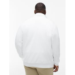 Tommy Hilfiger Big & Tall Herren Sweatjacke "BT-SCRIPT STACK STAND COLLAR"wei&szlig;, Gr. 4XL, TOMMY HILFIGER BIG & TALL, Sweatware, Obermaterial: 100% Baumwolle, Sweatjacken, Gro&szlig;e