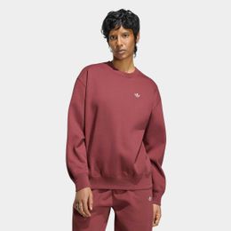 Damen Sweatshirt "ESSENTIALS CREW LONG FLEECE OS", rot, Gr. S, adidas originals, Obermaterial: 82% Baumwolle, 18% Polyester, Sweatshirts, mit