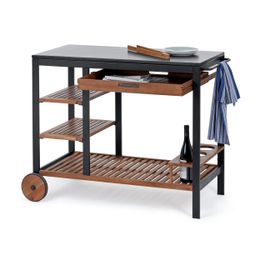 Tchibo - Premium Grillwagen &raquo;Elin&laquo; mit Schublade und Beton-Arbeitsfl&auml;che - 111,5x56,5x84cm - schwarz -