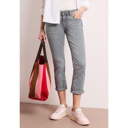 Street One Damen Comfort-fit-Jeanslight grau random wash, Gr. 29, unifarben, Jeans, 85% Baumwolle, 9% Polyester, 4% Elastomultiester, 2% Elasthan,